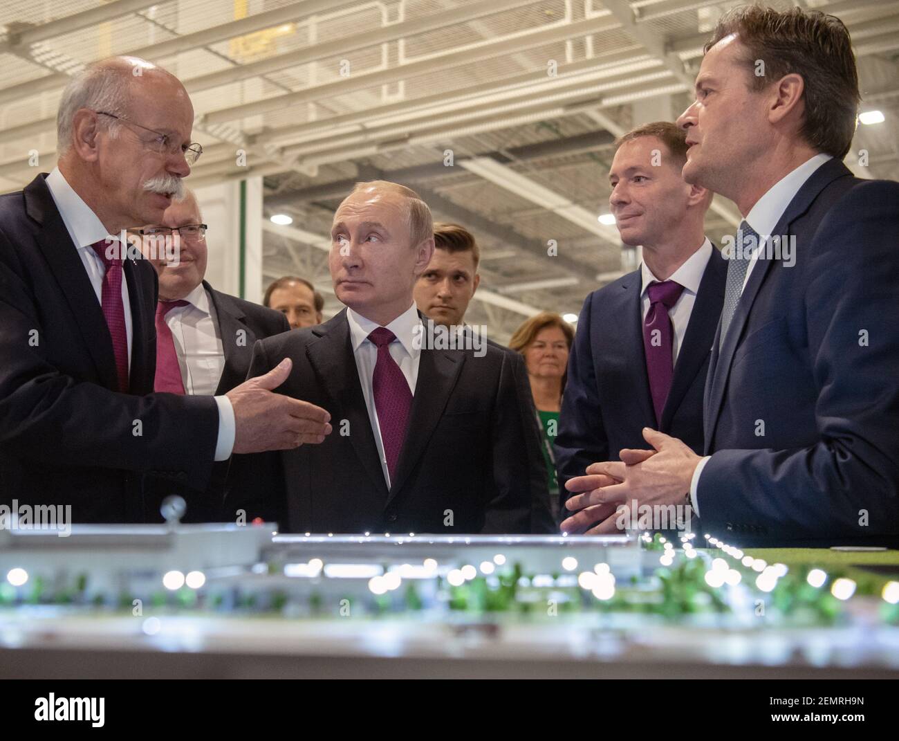 The opening ceremony of a car factory "Mercedes-Benz" of a Daimler ...