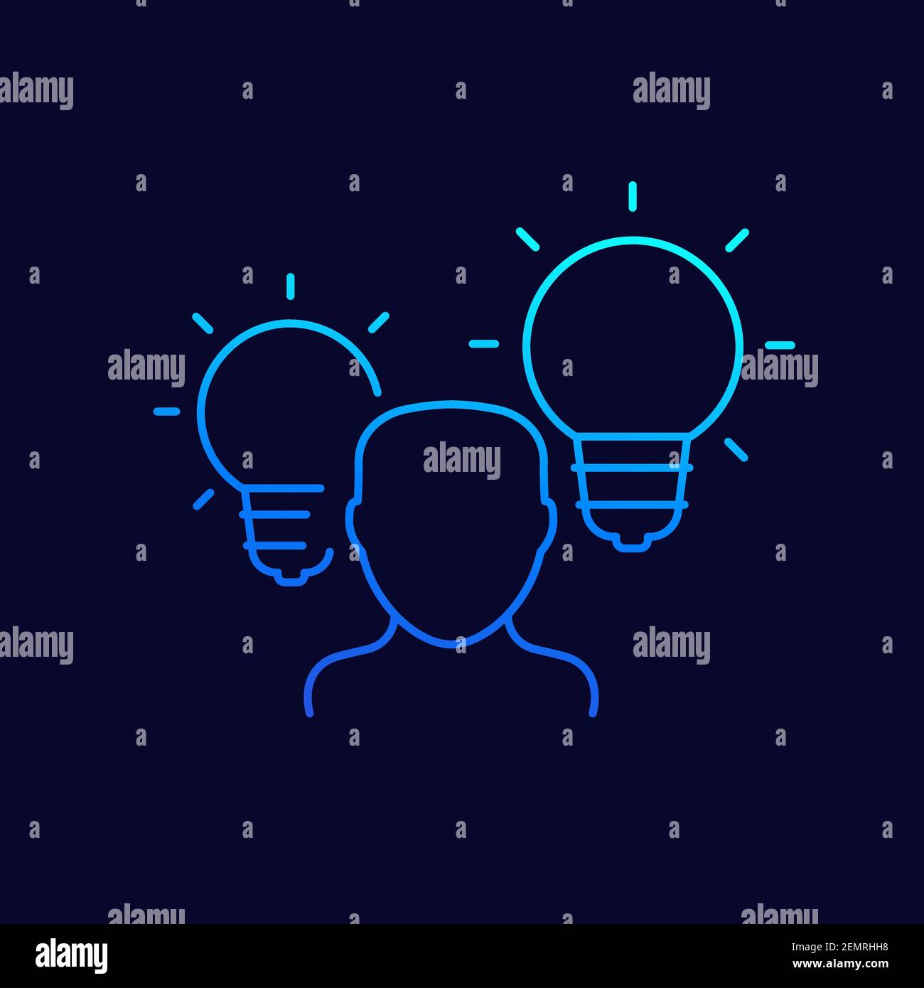 idea or insight line icon, vector art Stock Vector Image & Art - Alamy
