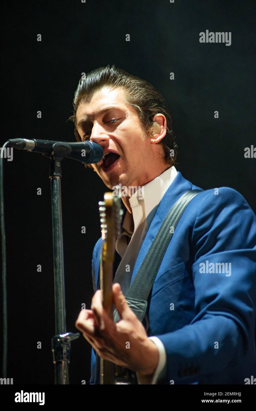 Alex Turner and The Arctic Monkeys performa concert at Jeunesse Arena in Rio de Janeiro Brazil on Apr. 3 2019. Photo by Cristiane Mota Fotoarena Sipa USA Stock Photo Alamy