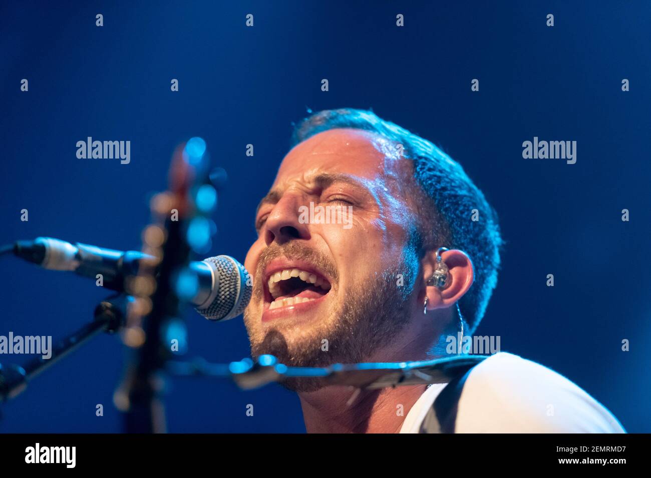 English singer-songwriter and guitarist James Morrison seen performing ...