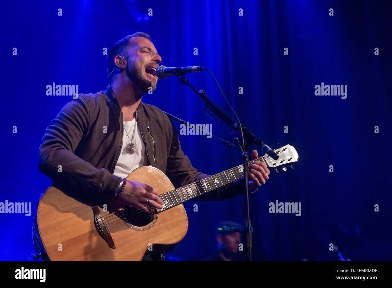 English singer-songwriter and guitarist James Morrison seen performing ...