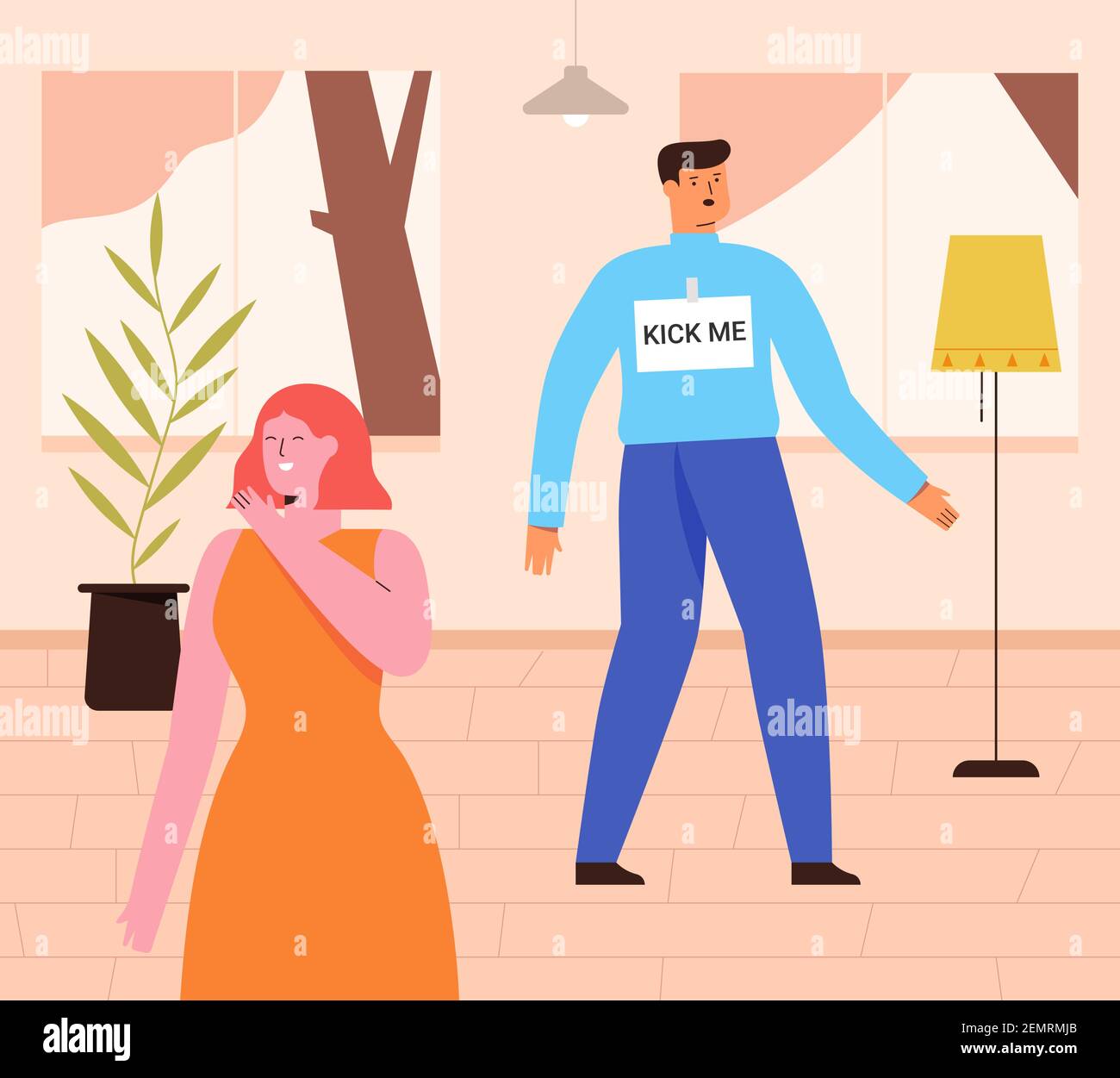 Fool's day. The amusing clown. Vector illustration. Cheerful clown ...