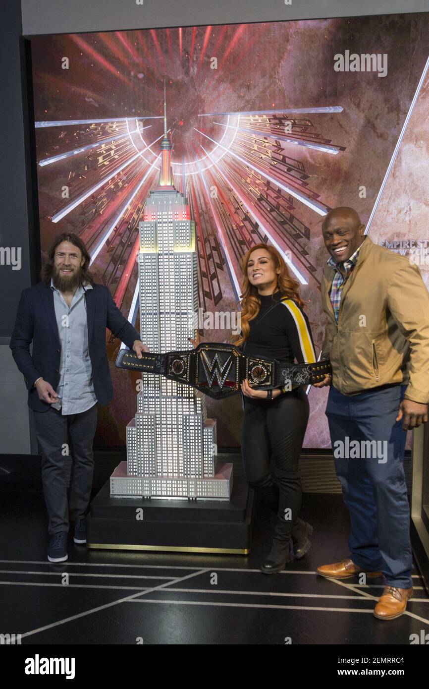 WWE Superstars Daniel Bryan (man with beard), Becky Lynch (red headed ...