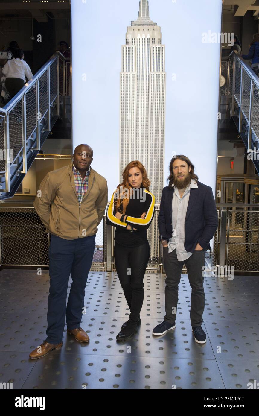 WWE Superstars Daniel Bryan (man with beard), Becky Lynch (red headed ...