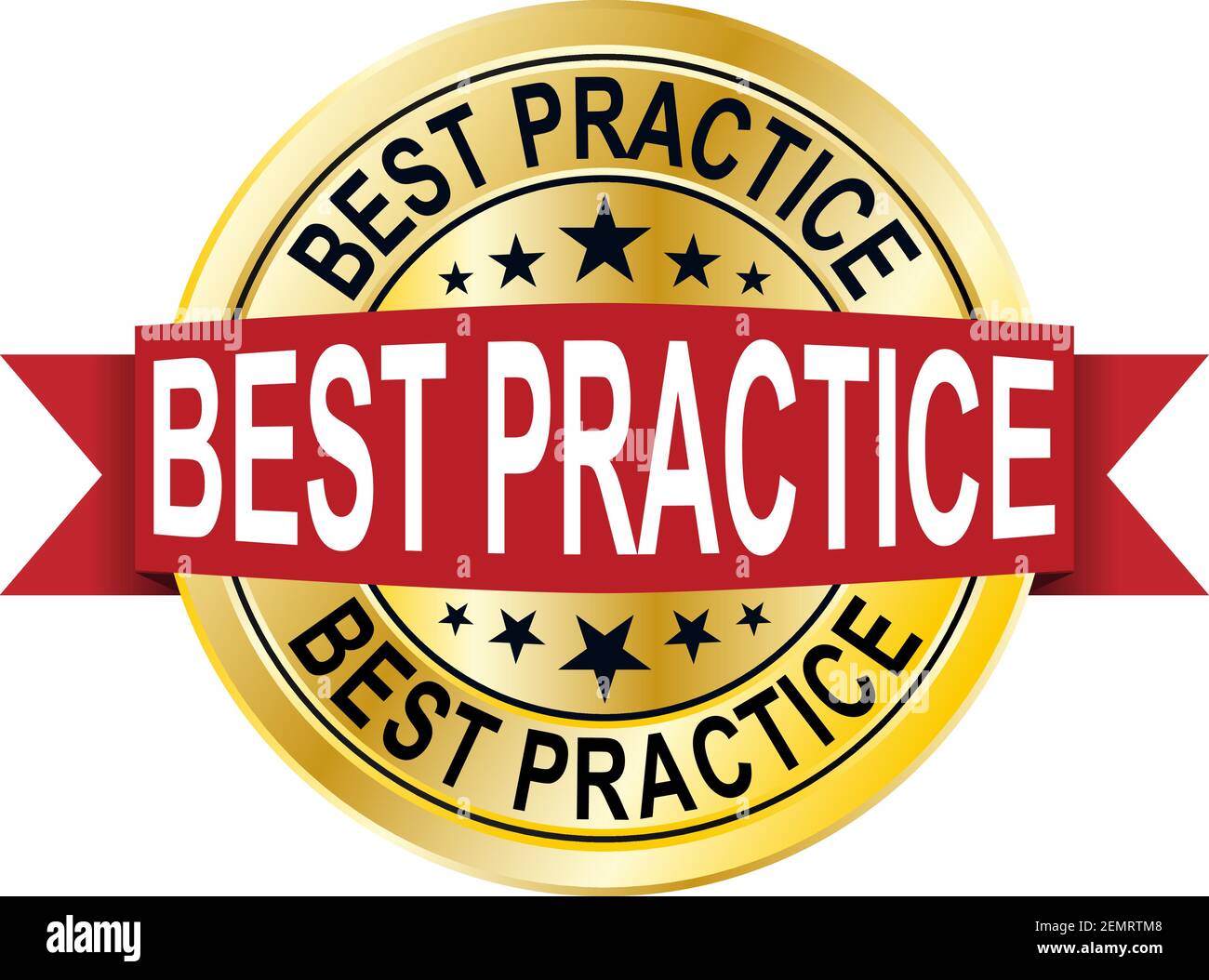 Best Practices gold label symbol icon isolated on white background ...
