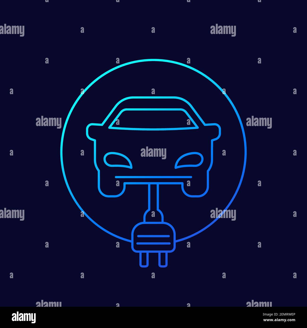 Electric car parking line Stock Vector Images - Alamy