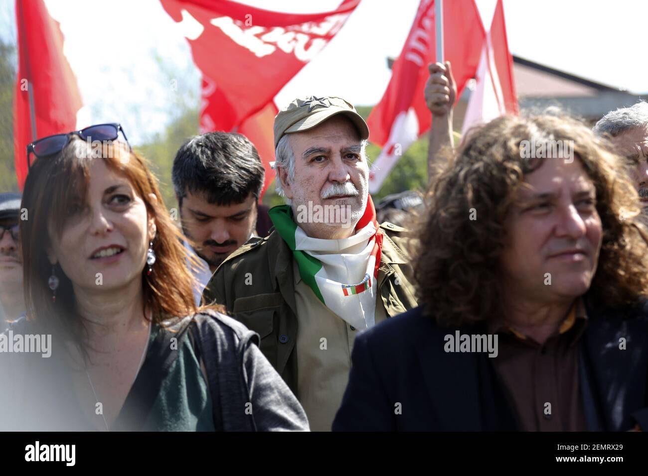 Partisan Rome April 6th 2019. Counterdemonstration of activists from ...