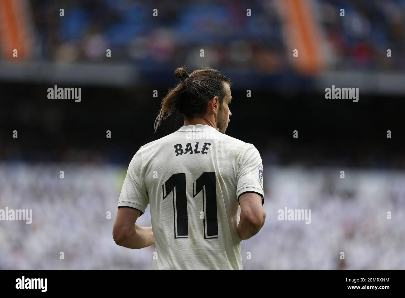 Real Madrid CF's Gareth Bale seen in action during the Spanish La Liga ...