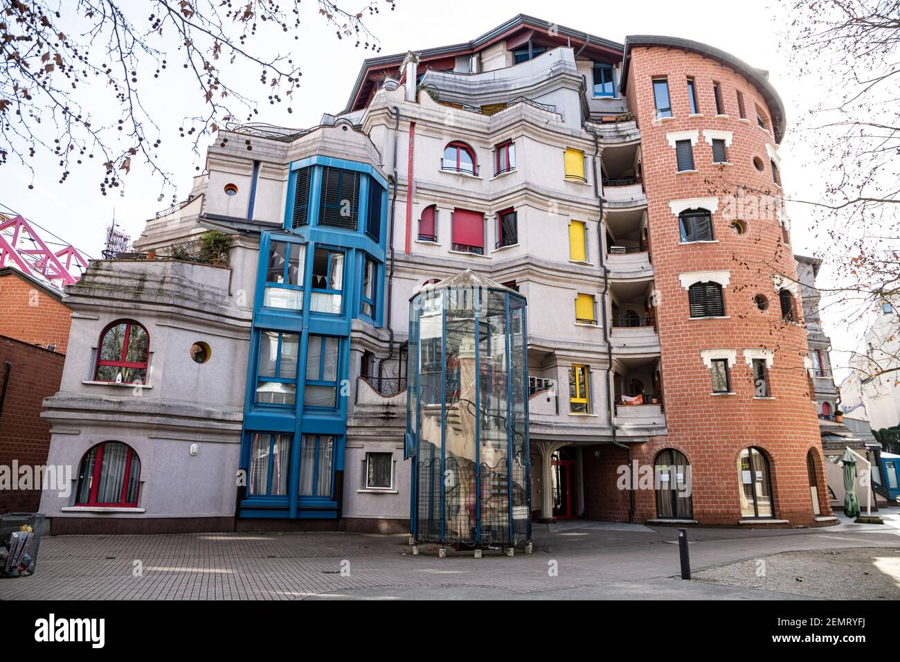 Smurfs House, Geneva Architecture, Switzerland Stock Photo - Alamy