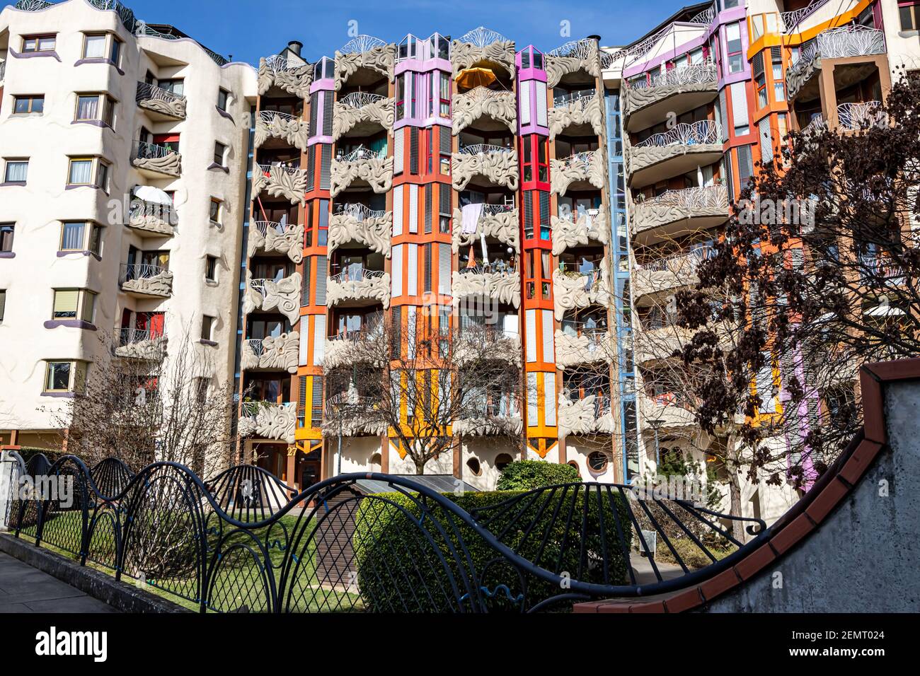 Smurfs House, Geneva Architecture, Switzerland Stock Photo - Alamy