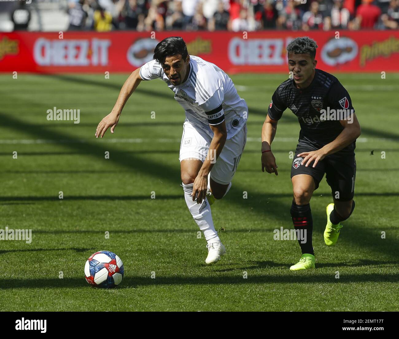 April 6, 2019: LAFC Forward (10) Carlos Vela chases after the ball ...