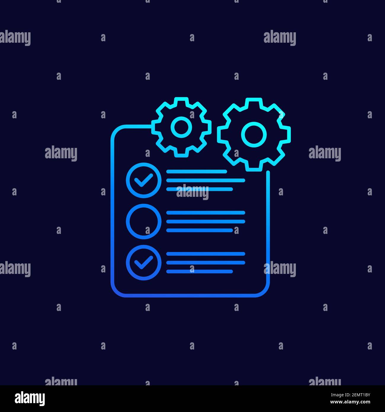 check list icon with gear, project execution Stock Vector Image & Art ... check list icon with gear, project execution Stock Vector Image & Art ...