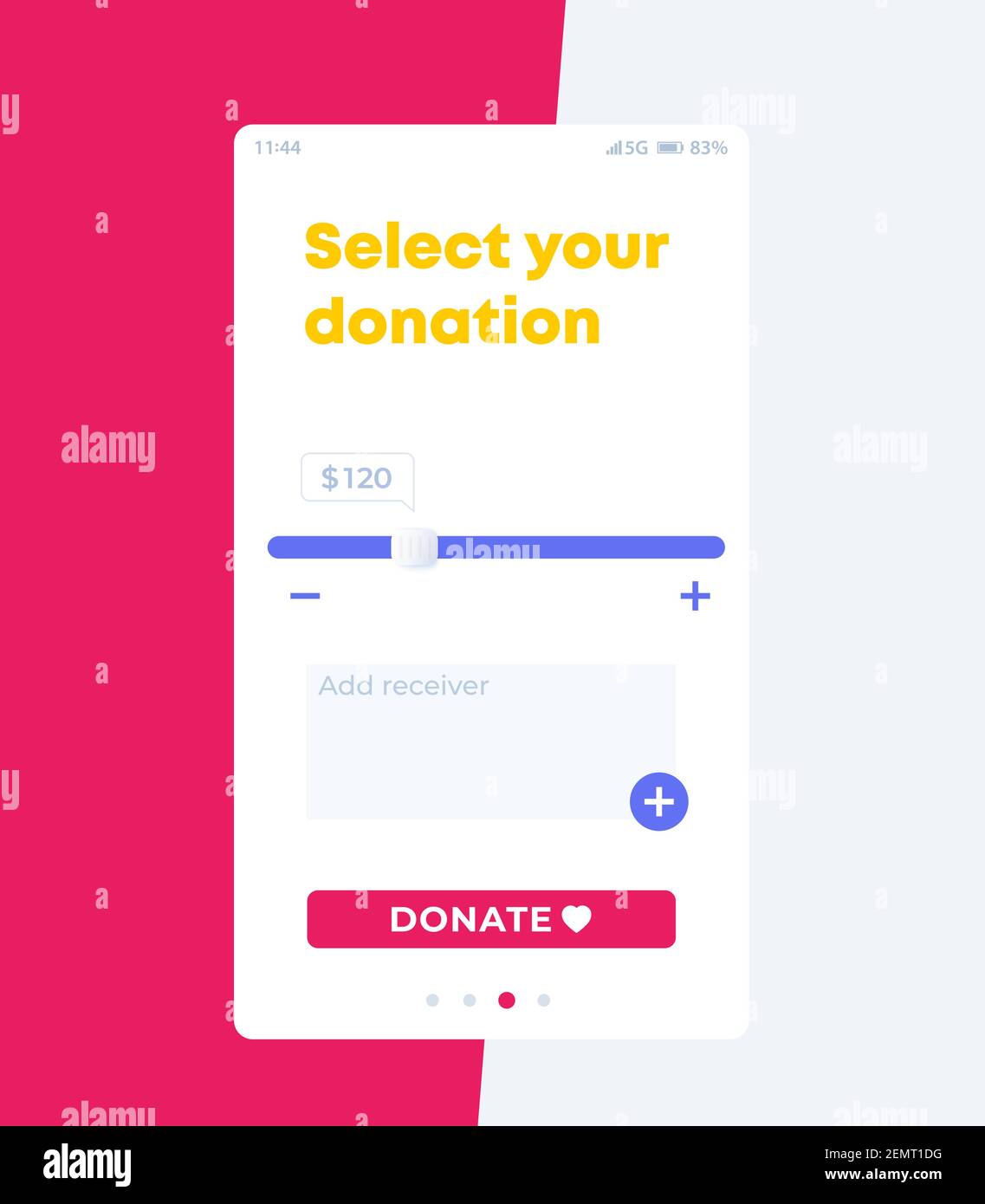 Donation interface Stock Vector Images - Alamy