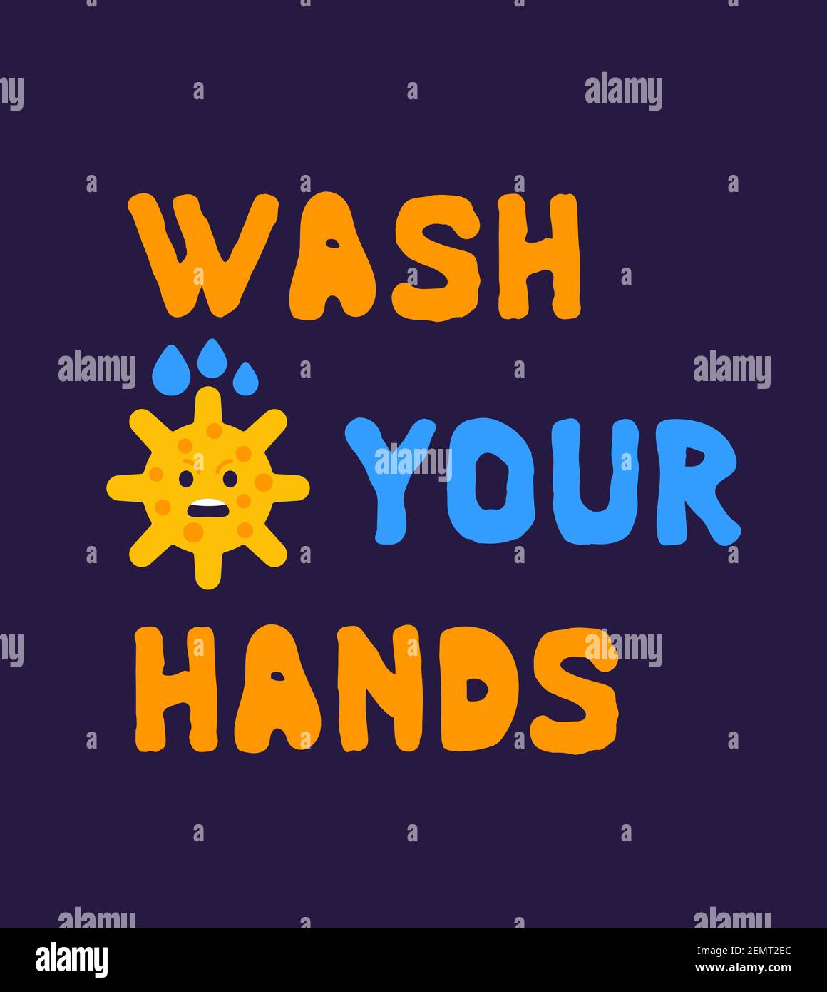 Wash your hands poster with virus, vector Stock Vector Image & Art - Alamy