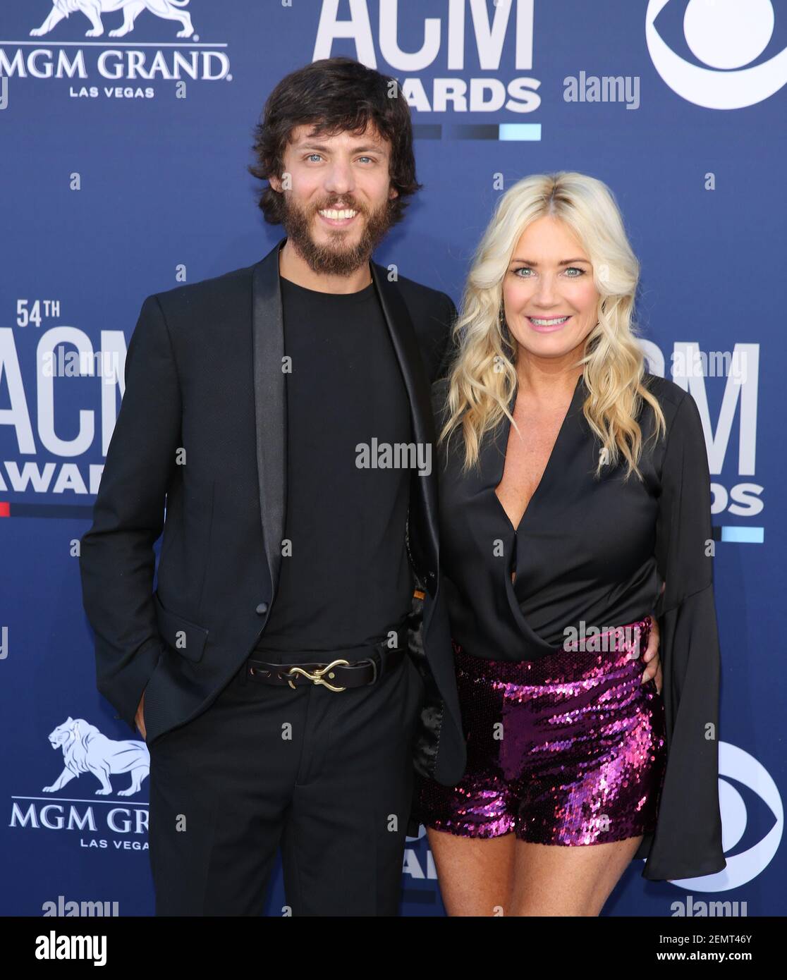 Chris Janson and his wife Kelly Lynn attend the 54th Academy of Country ...