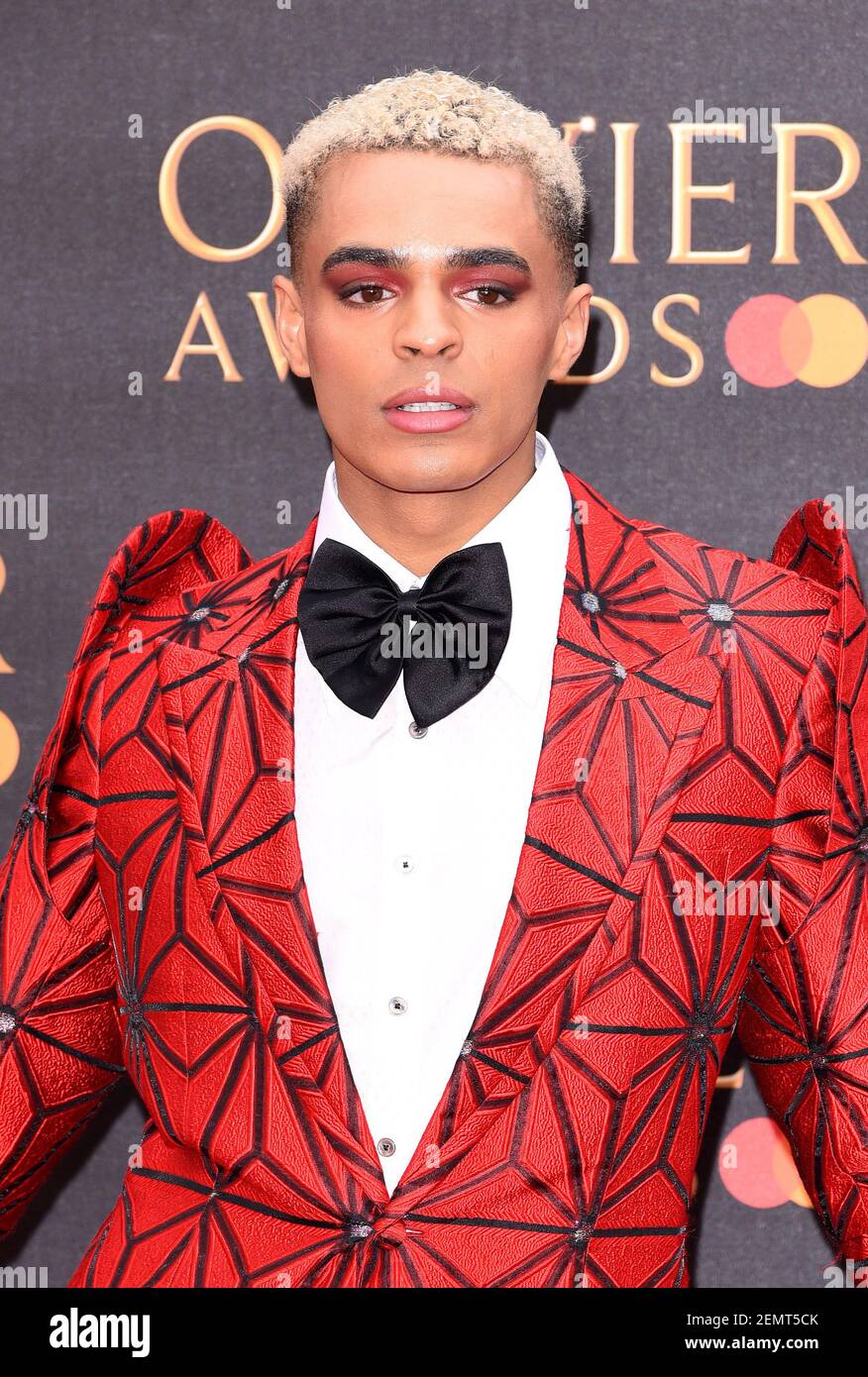 Layton Williams seen on the red carpet during The Olivier Awards 2019 ...