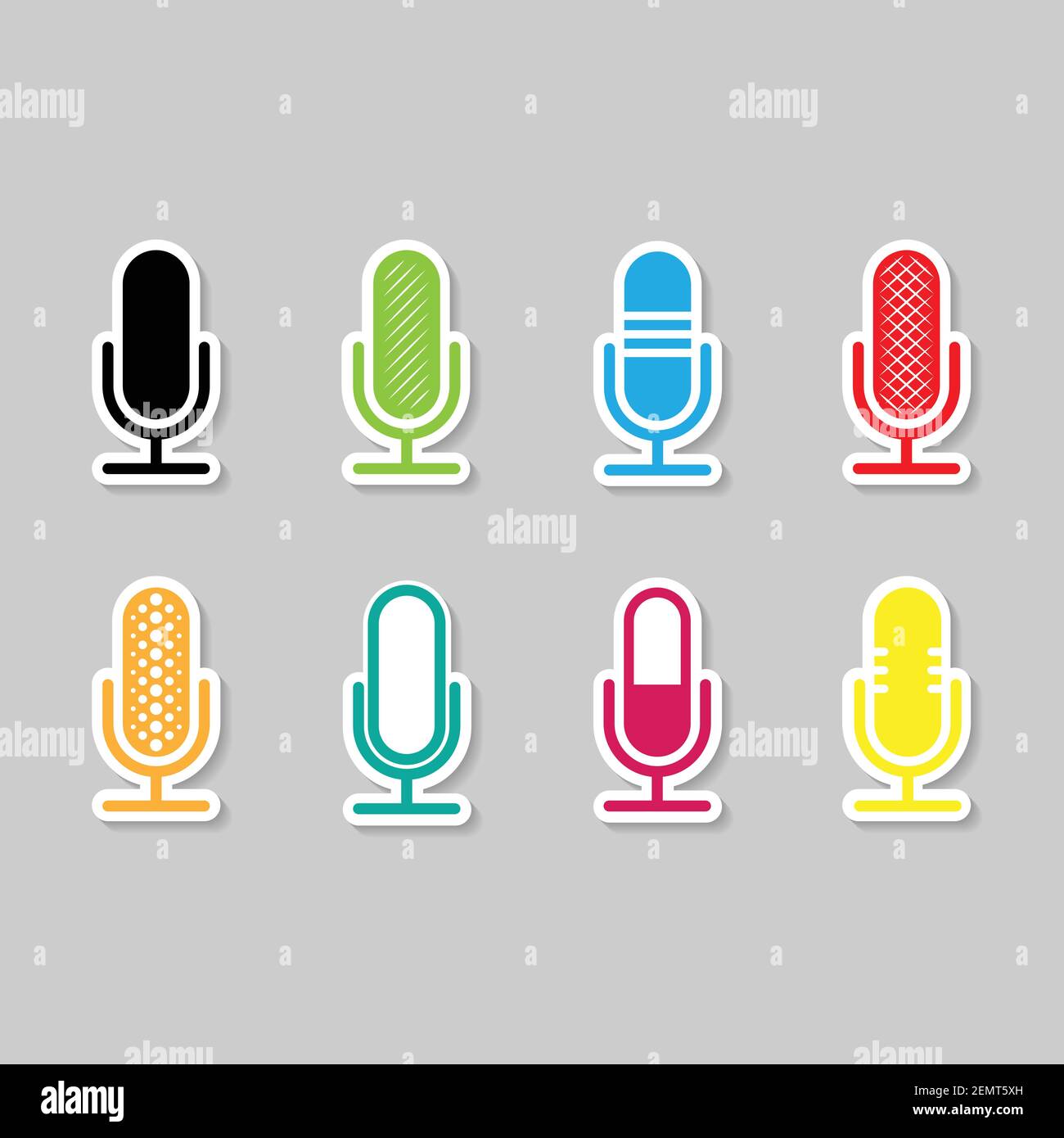 Old microphones hi-res stock photography and images - Alamy