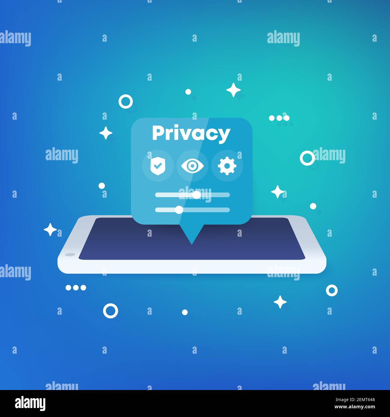 privacy control, mobile security, vector Stock Vector Image & Art - Alamy