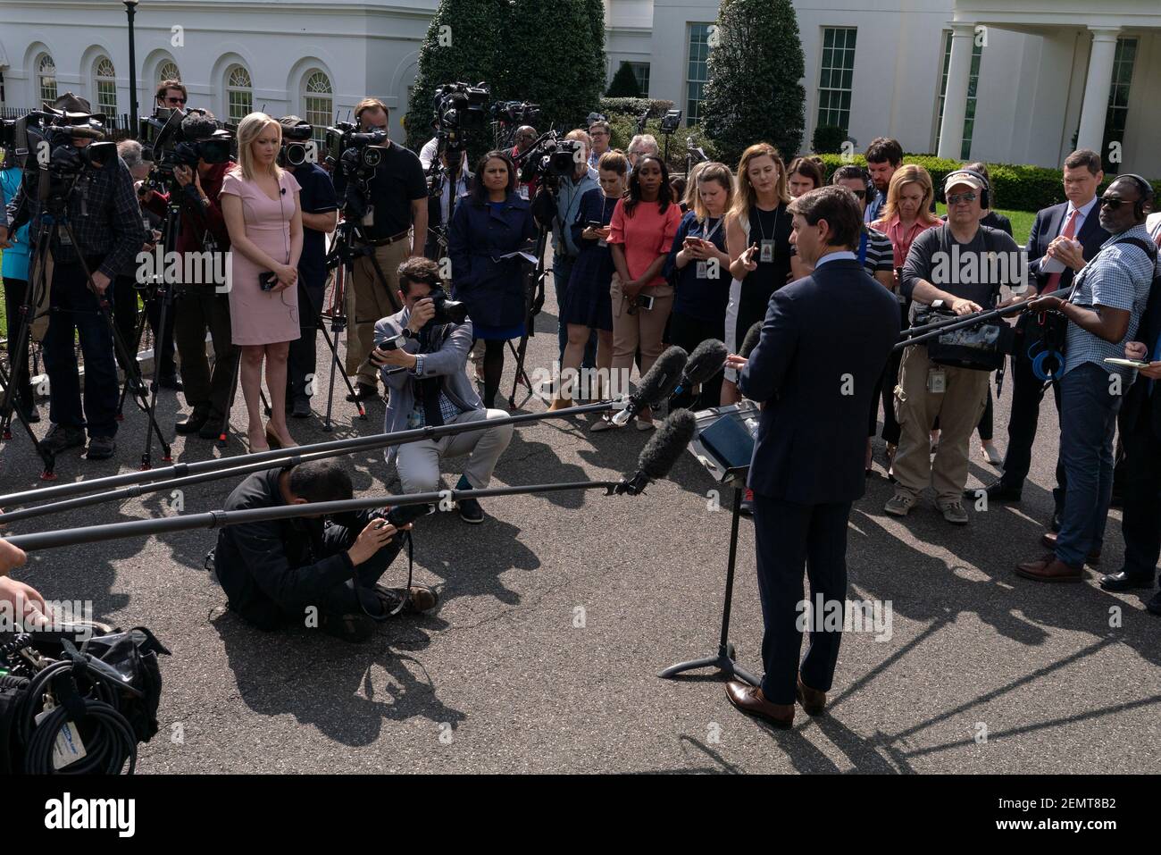 Hogan Gidley, White House Principal Deputy Press Secretary speaks to ...