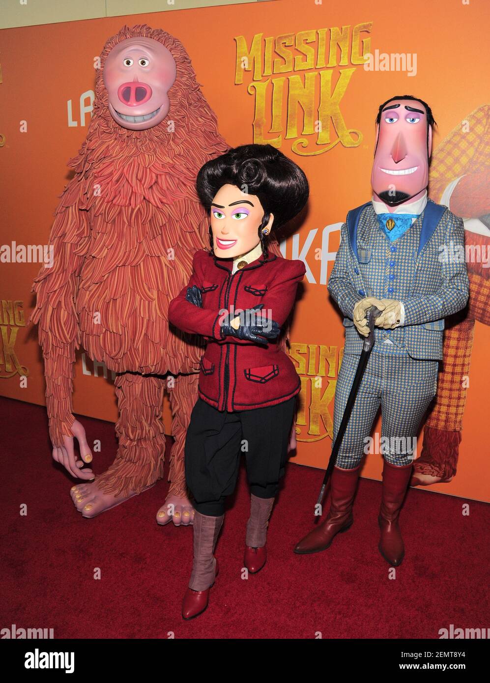 Cartoon characters form the movie attend Missing Link New York premiere ...