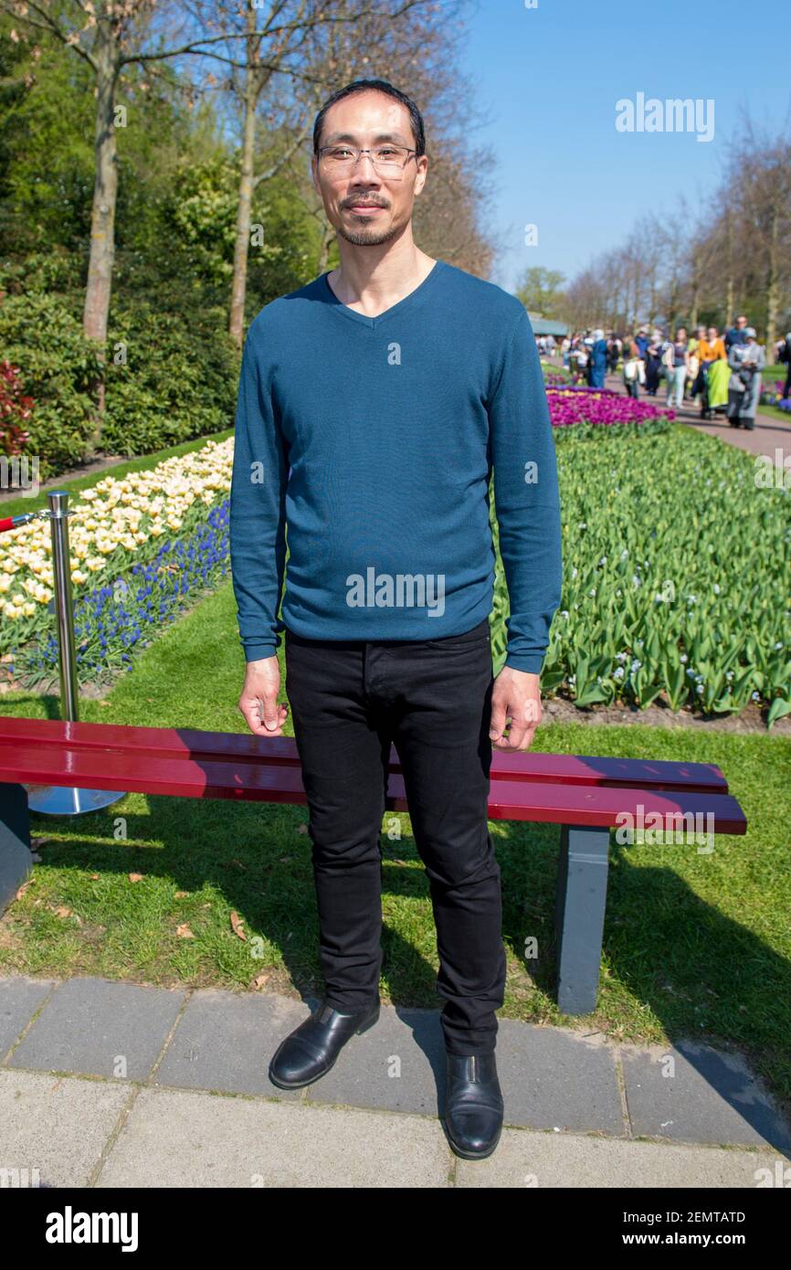 Tom Wu during the tulip baptism of the AMS Secrets tulip in De ...
