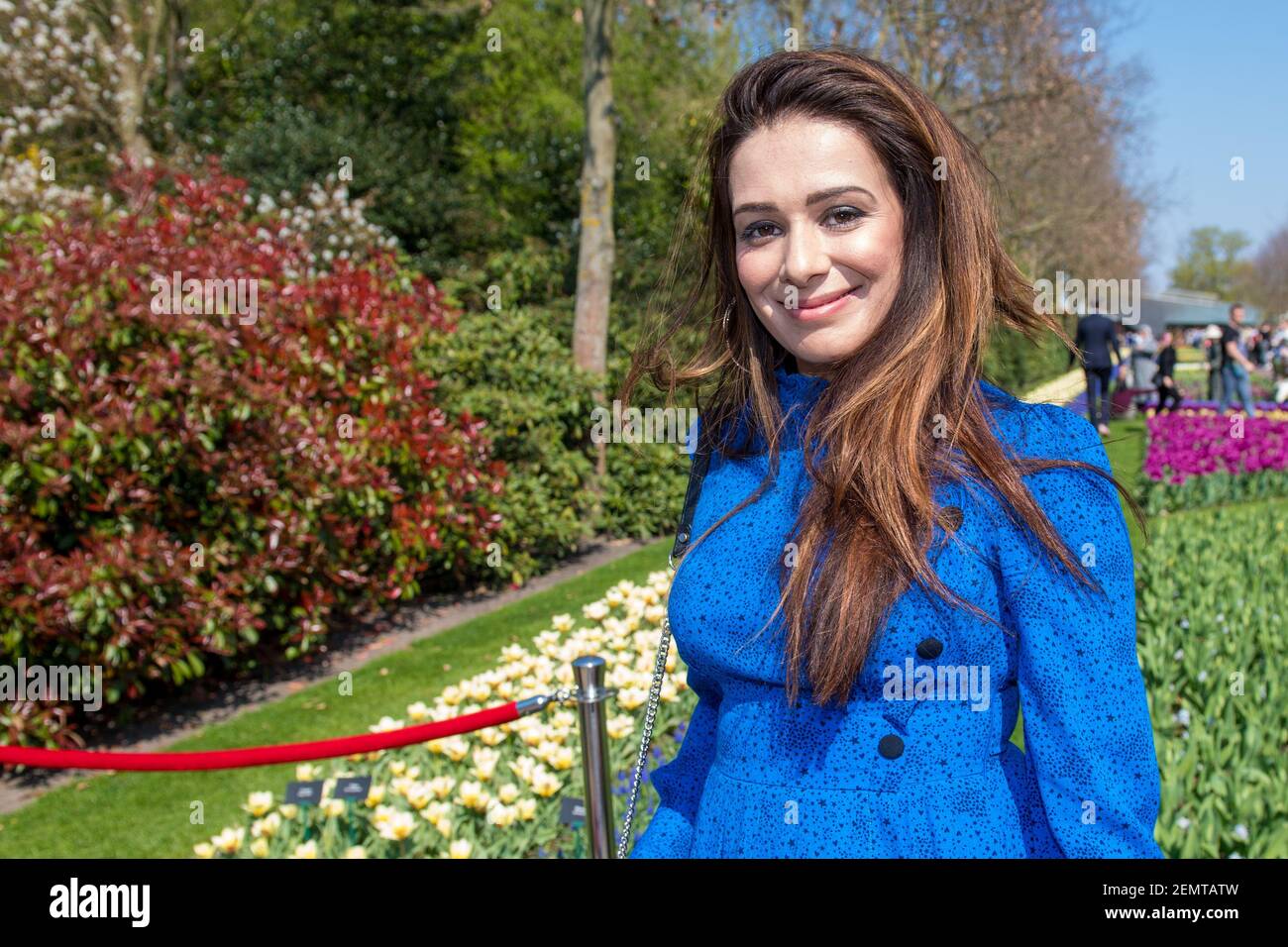 Niki Simone during the tulip baptism of the AMS Secrets tulip in De ...