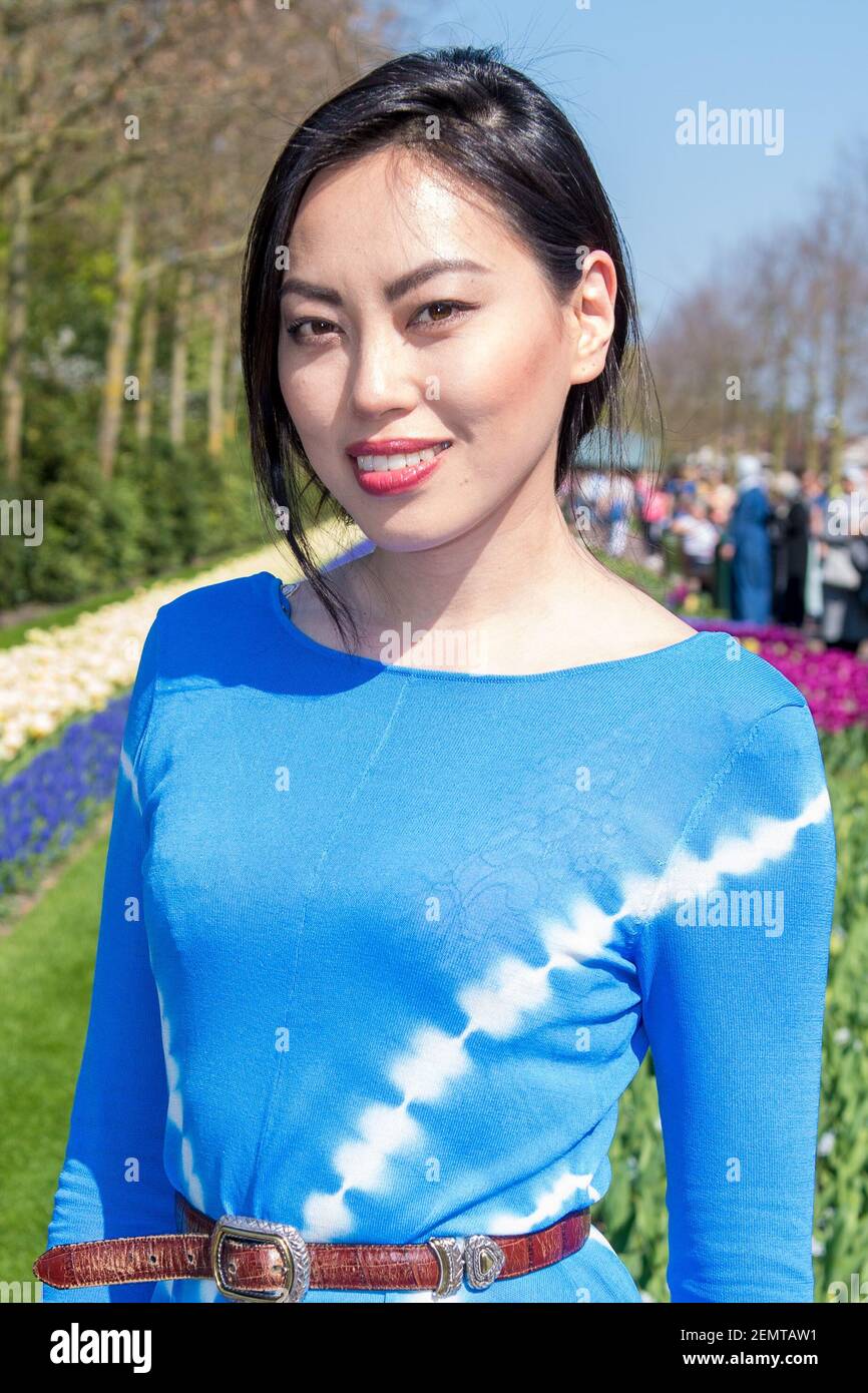 Suan Li Ong During The Tulip Baptism Of The Ams Secrets Tulip In De Keukenhof In Lisse Also