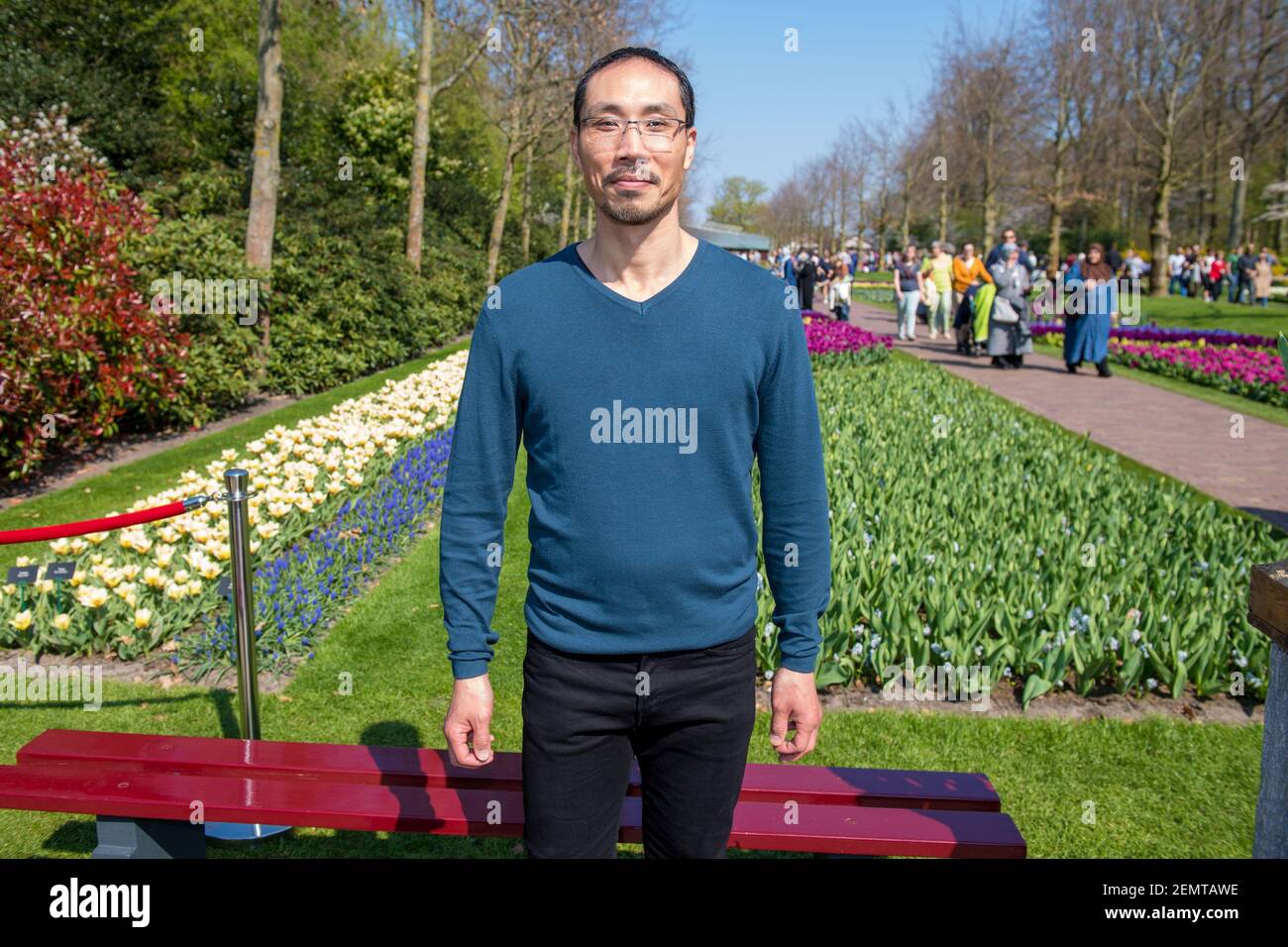 Tom Wu during the tulip baptism of the AMS Secrets tulip in De ...