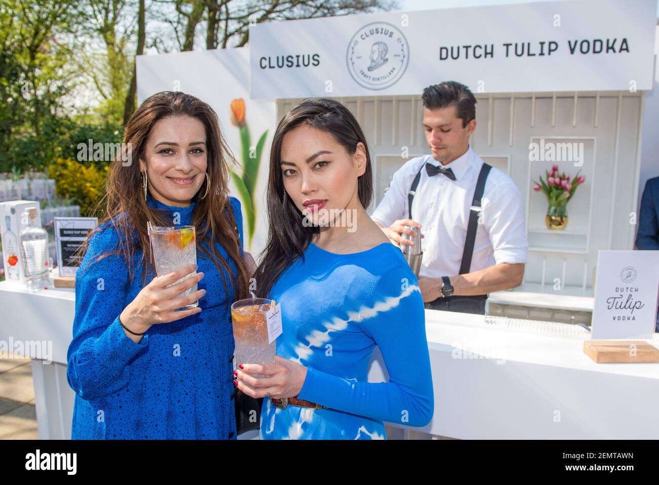 Niki Simone and Suan-Li Ong during the tulip baptism of the AMS Secrets ...