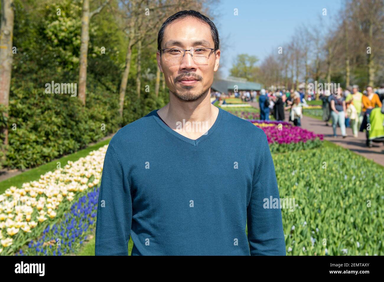 Tom Wu during the tulip baptism of the AMS Secrets tulip in De ...
