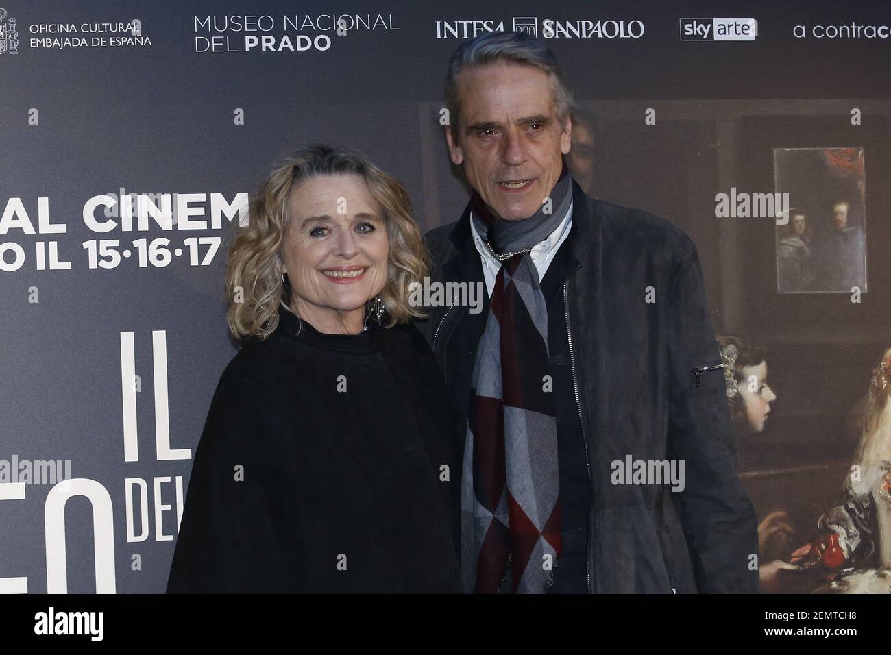 Jeremy Irons with his wife Sinead Cusack Rome April 9th 2019. Actor ...