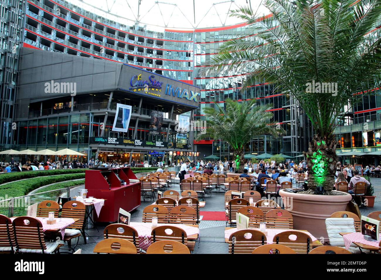 Sony Centre in Berlin, Germany. Interior patio Stock Photo - Alamy