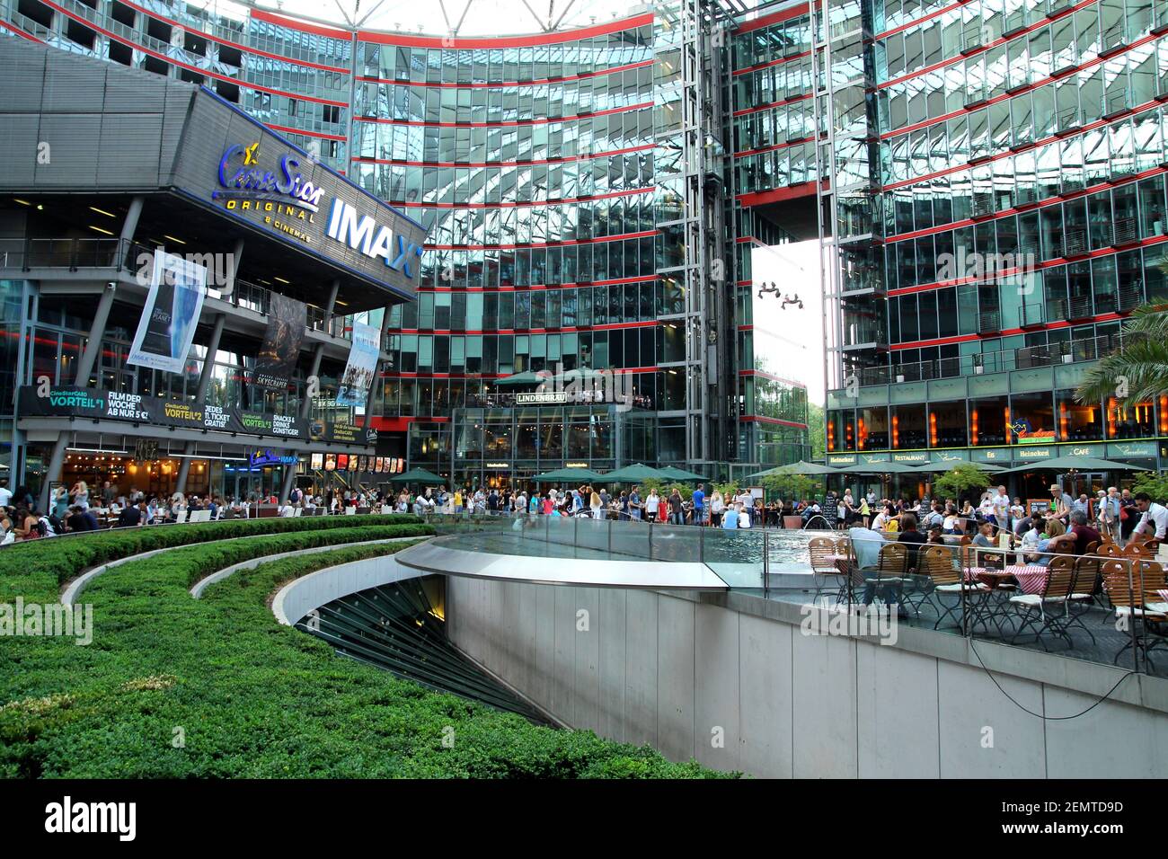 Sony Centre in Berlin, Germany. Interior patio Stock Photo - Alamy
