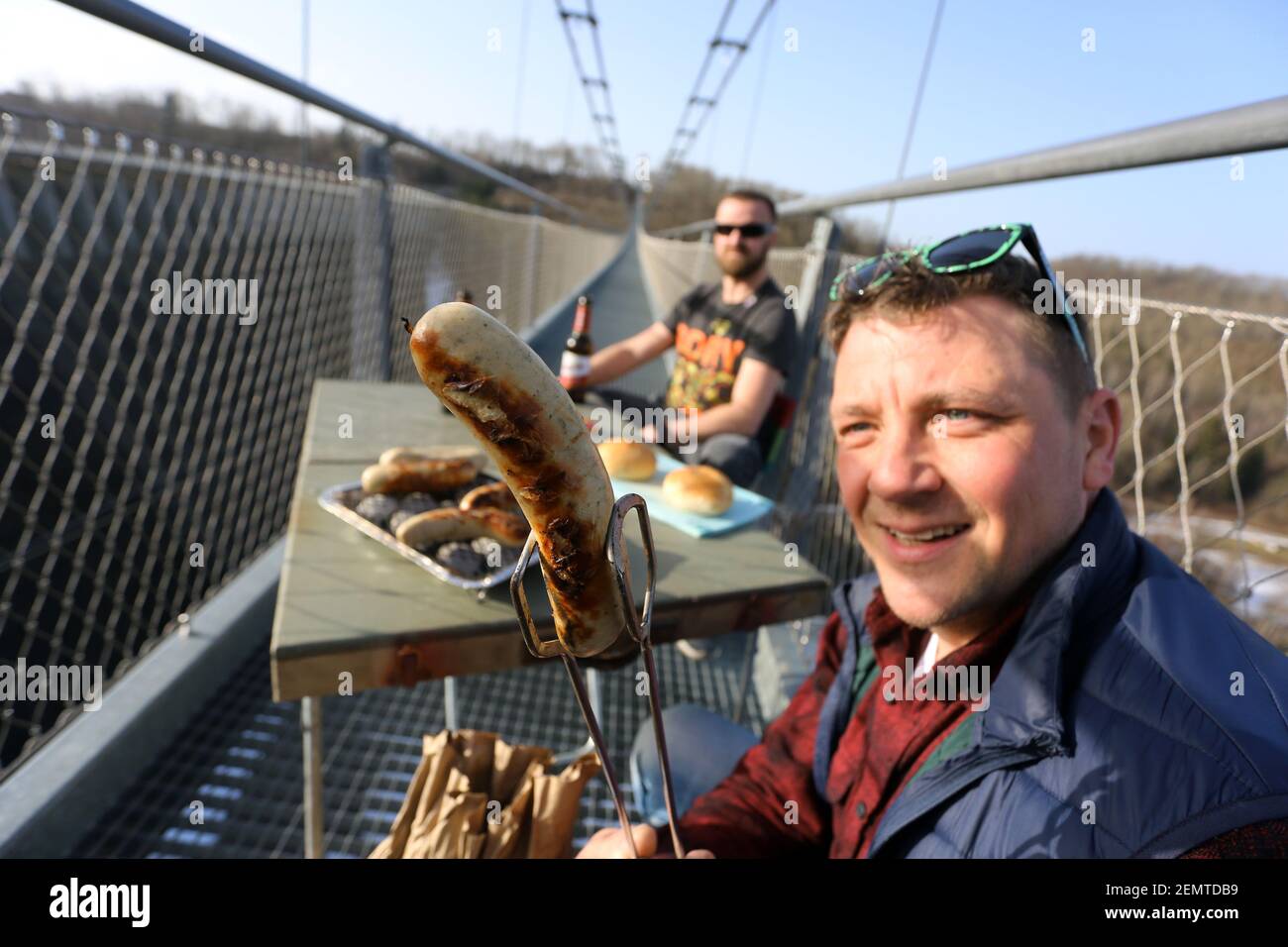 Hasselfelde, Germany. 24th Feb, 2021. The warm spring-like weather ...
