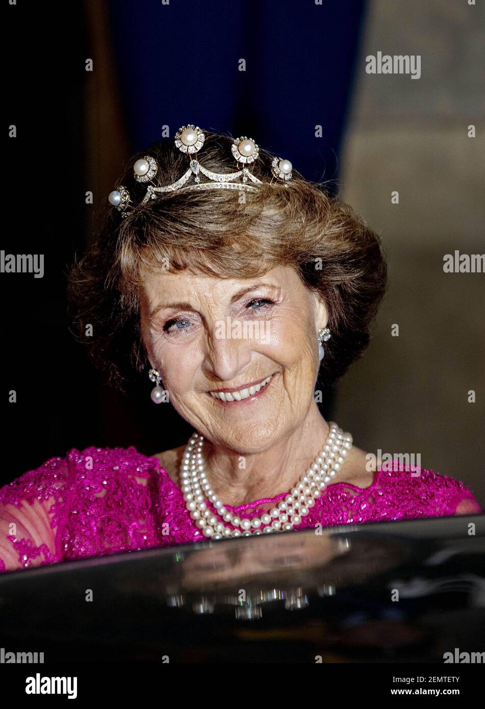 Princess Margriet leaving the gala dinner for the members of the Corps ...