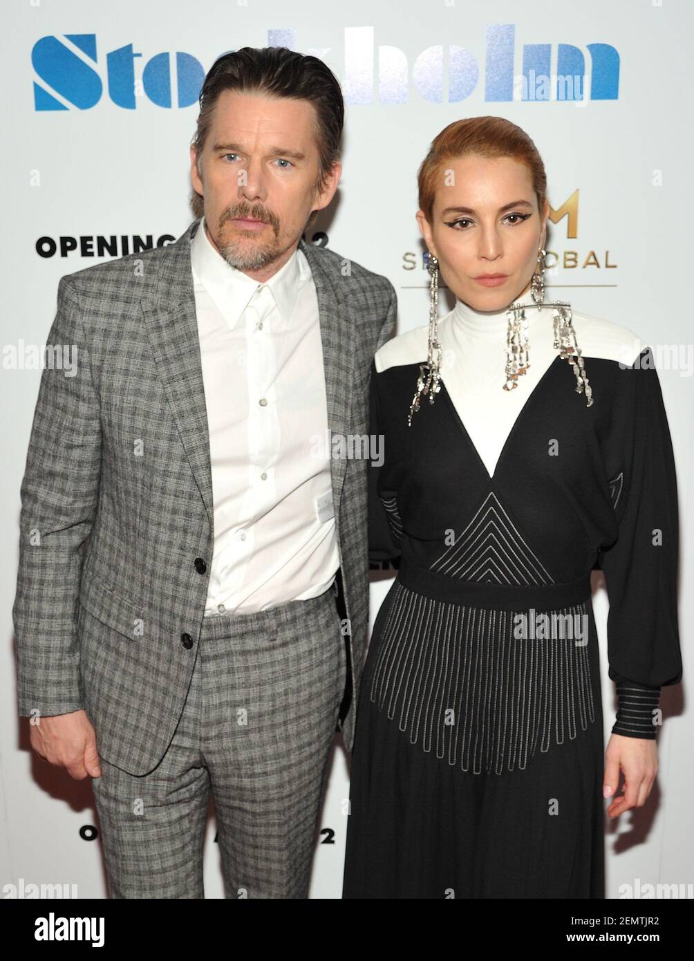 L-R: Actors Ethan Hawke and Noomi Rapace attend the NY premiere of Stockholm at the Celeste ...