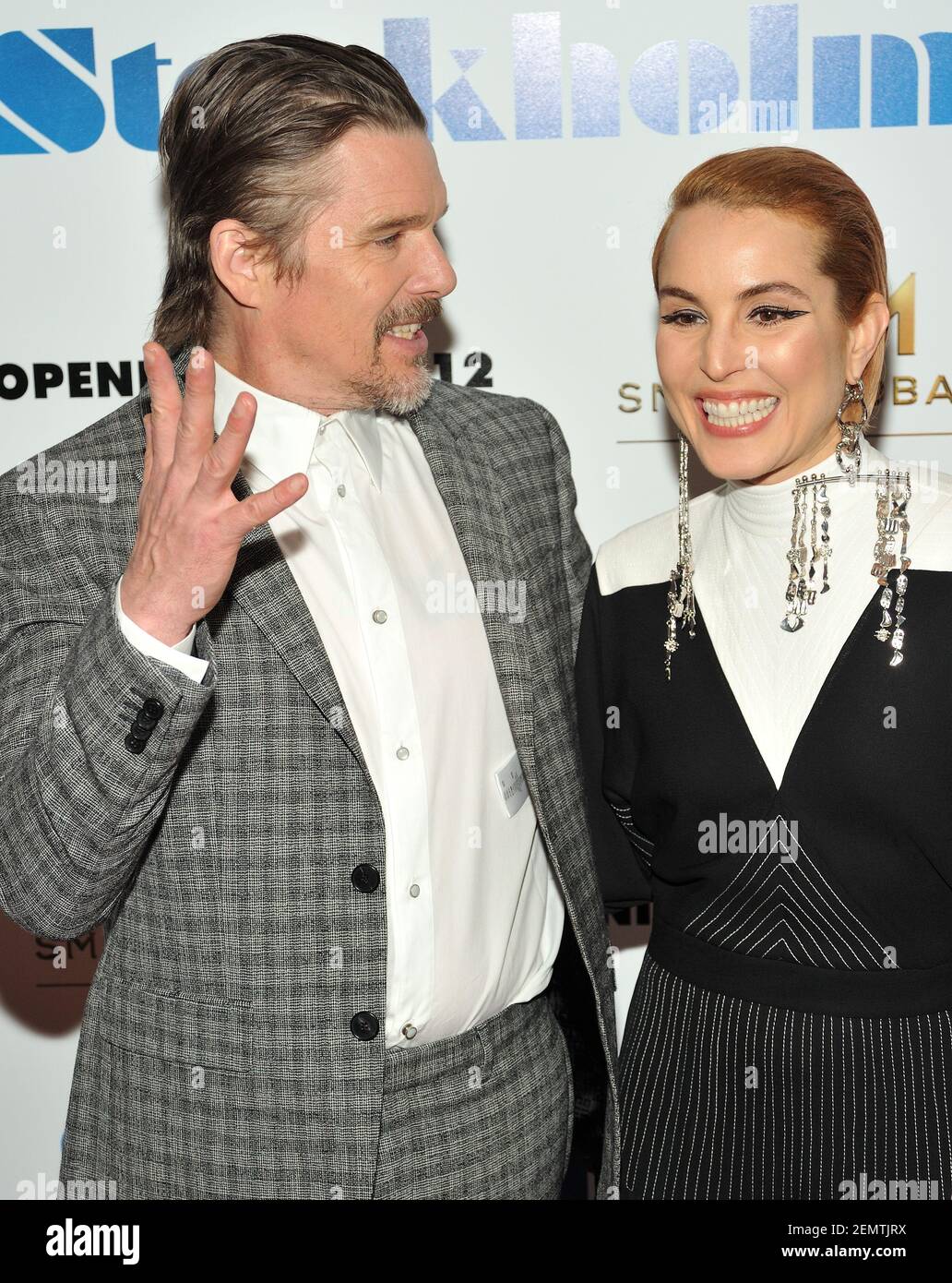 L-R: Actors Ethan Hawke and Noomi Rapace attend the NY premiere of ...