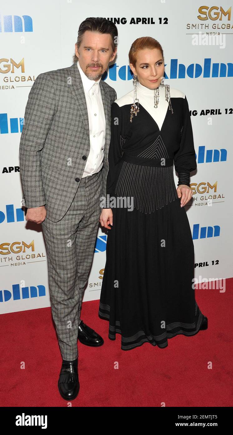 L-R: Actors Ethan Hawke and Noomi Rapace attend the NY premiere of Stockholm at the Celeste ...