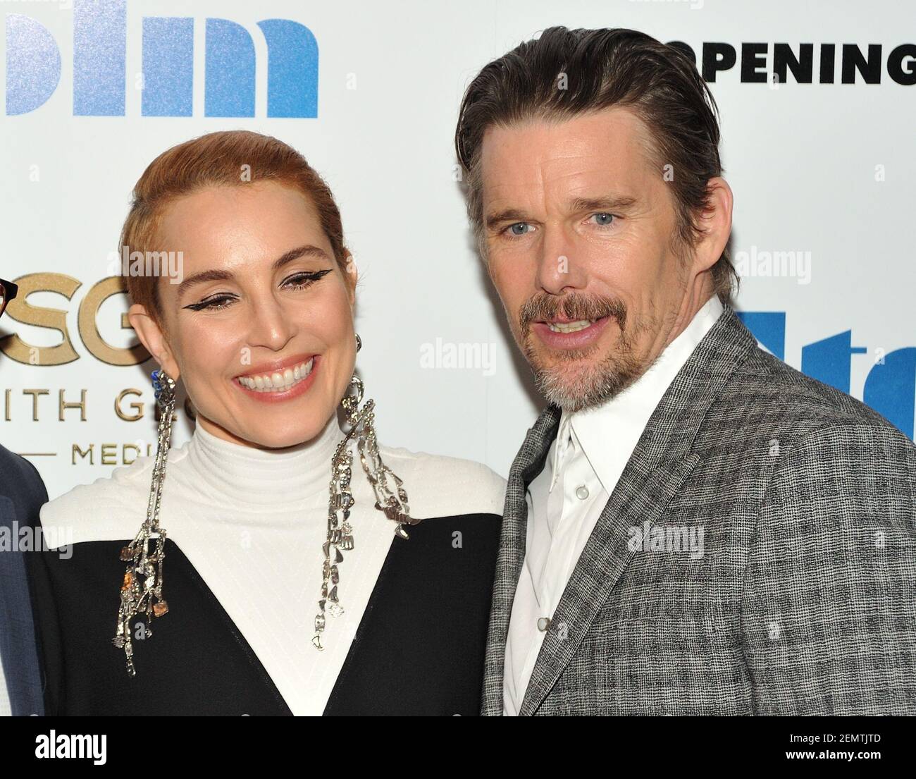 L-R: Actors Noomi Rapace and Ethan Hawke attend the NY premiere of Stockholm at the Celeste ...