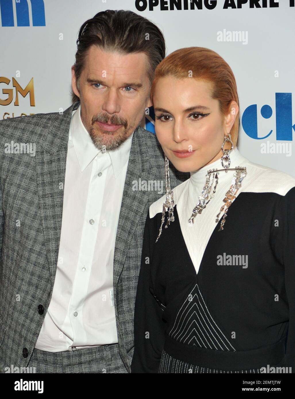 L-R: Actors Ethan Hawke and Noomi Rapace attend the NY premiere of Stockholm at the Celeste ...