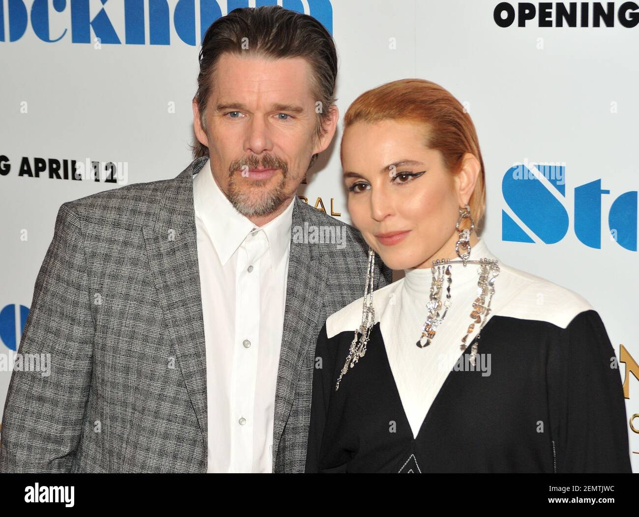 L-R: Actors Ethan Hawke and Noomi Rapace attend the NY premiere of Stockholm at the Celeste ...