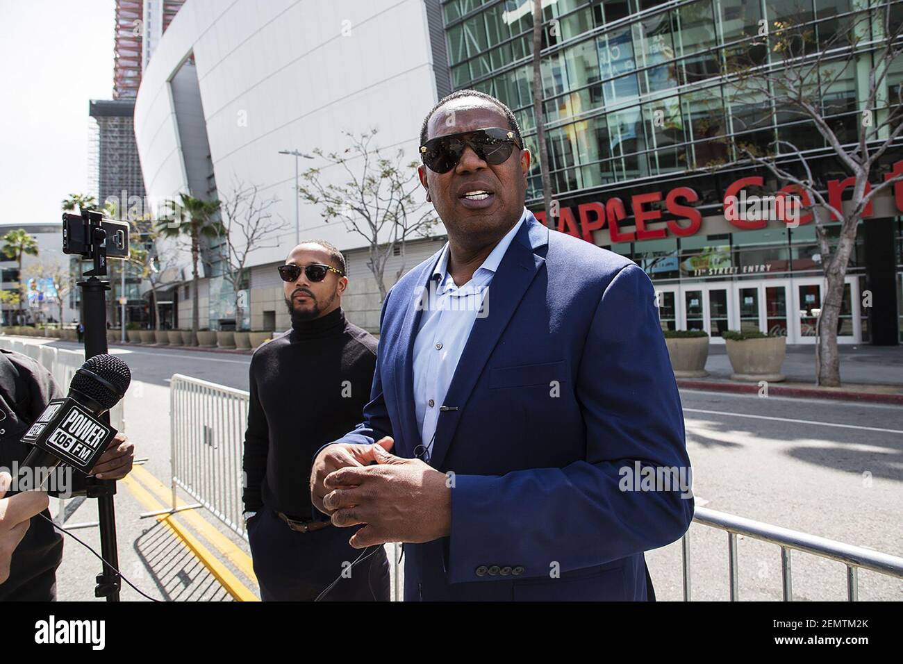 Master P speaks at the memorial held at the Staples Center Arena and 25 ...