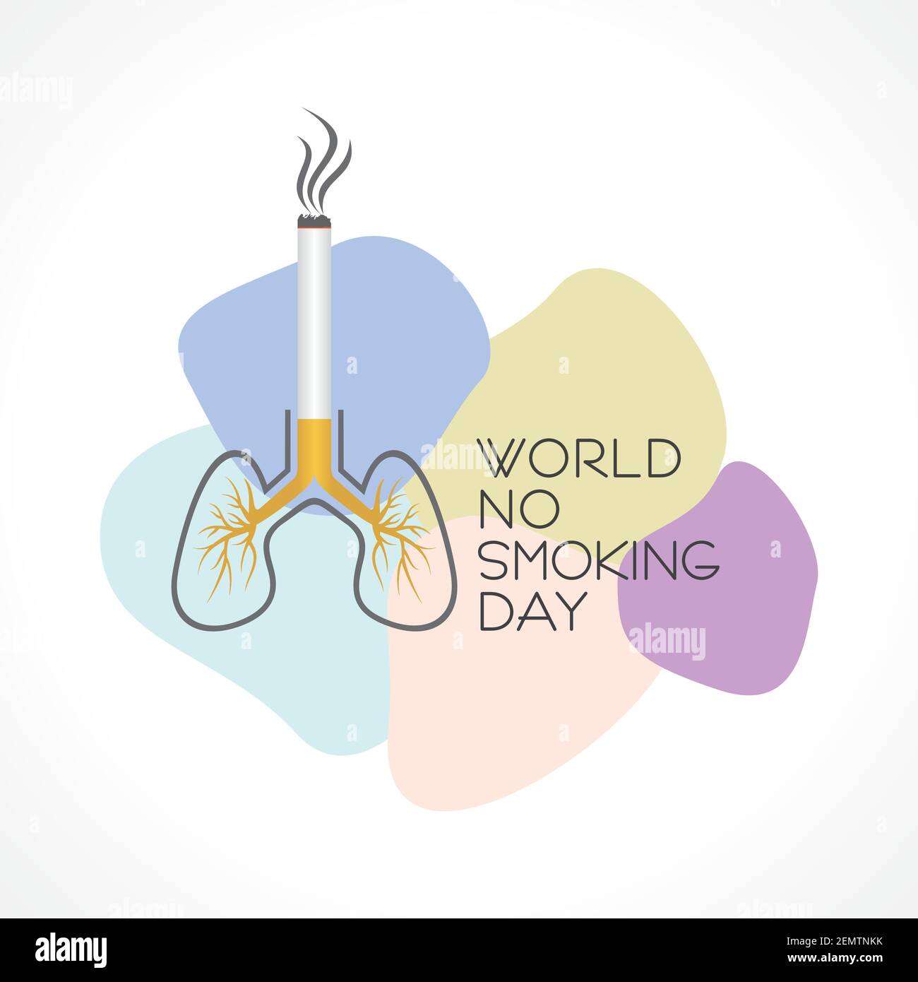 Vector illustration of World No Smoking day observed on second ...