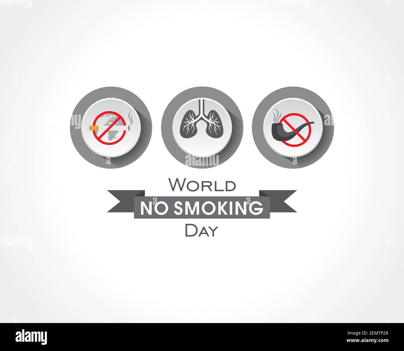 Vector illustration of World No Smoking day observed on second ...