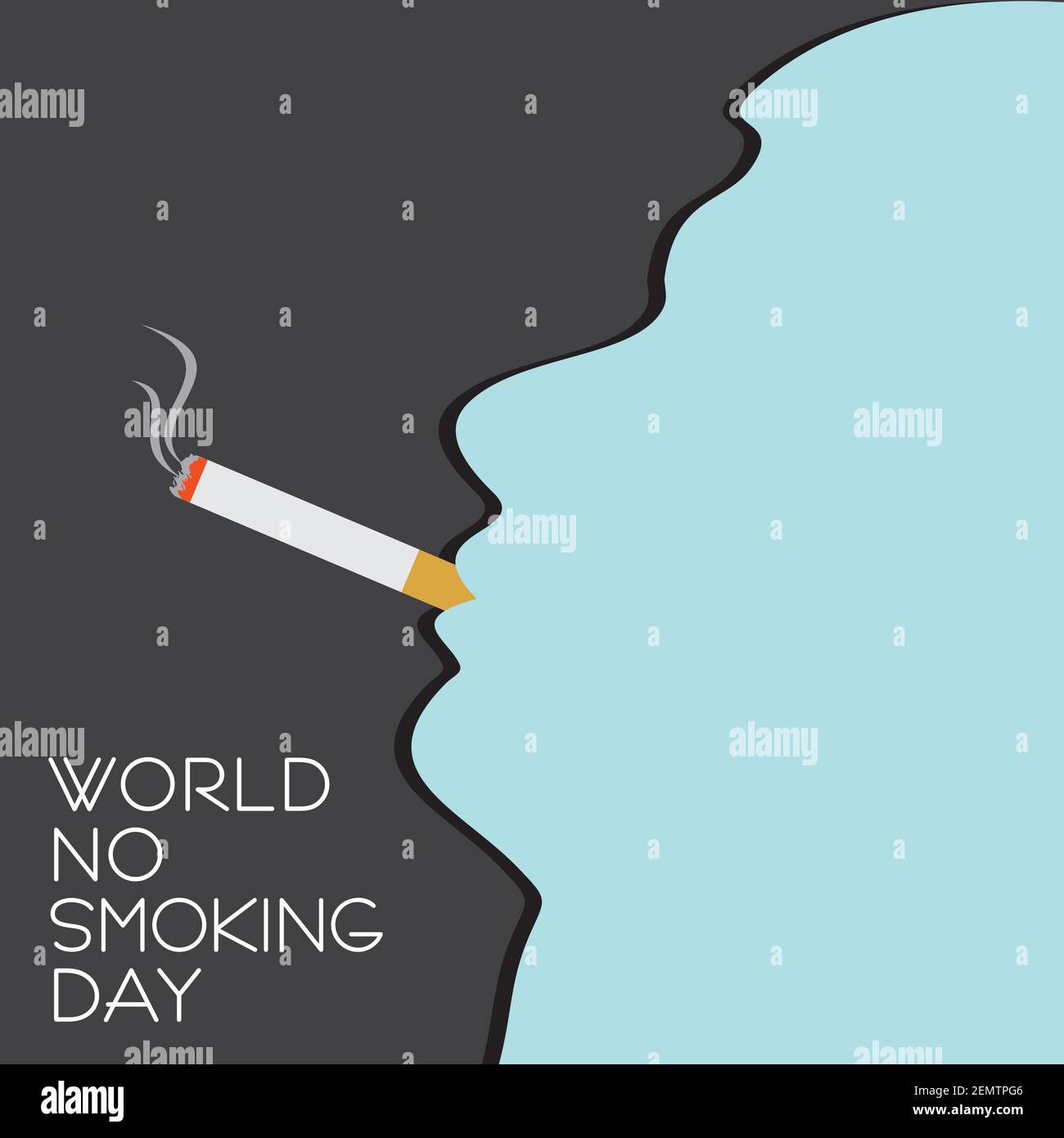 Vector illustration of World No Smoking day observed on second ...