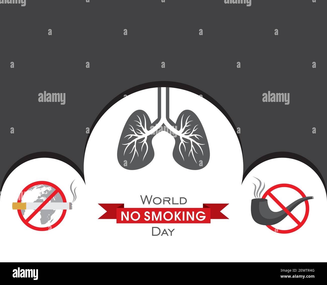 Vector illustration of World No Smoking day observed on second ...