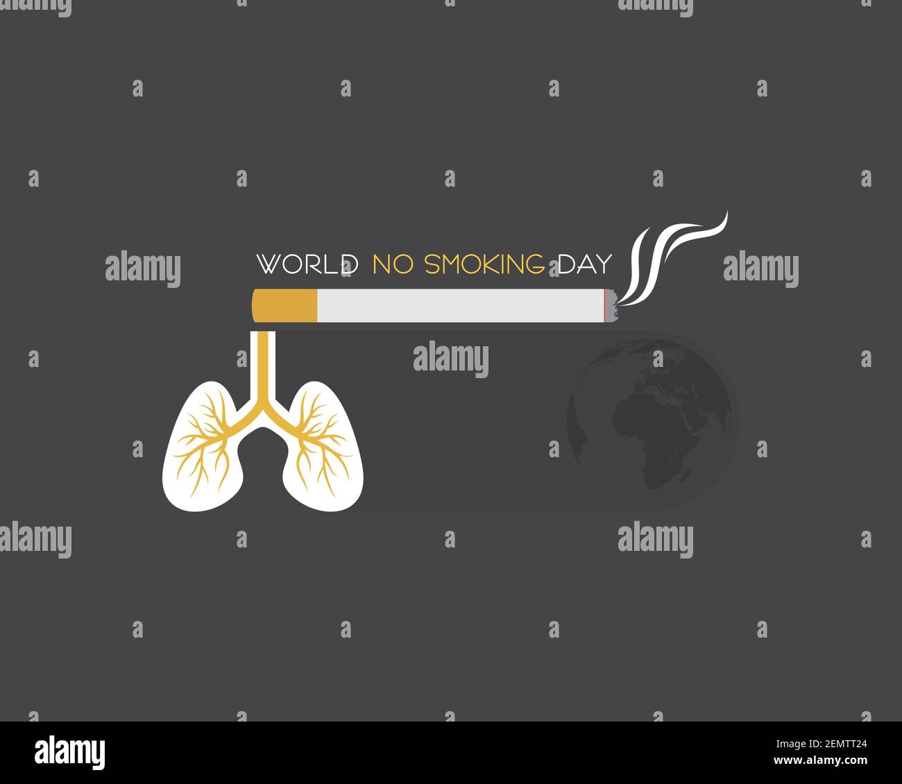 Vector illustration of World No Smoking day observed on second ...
