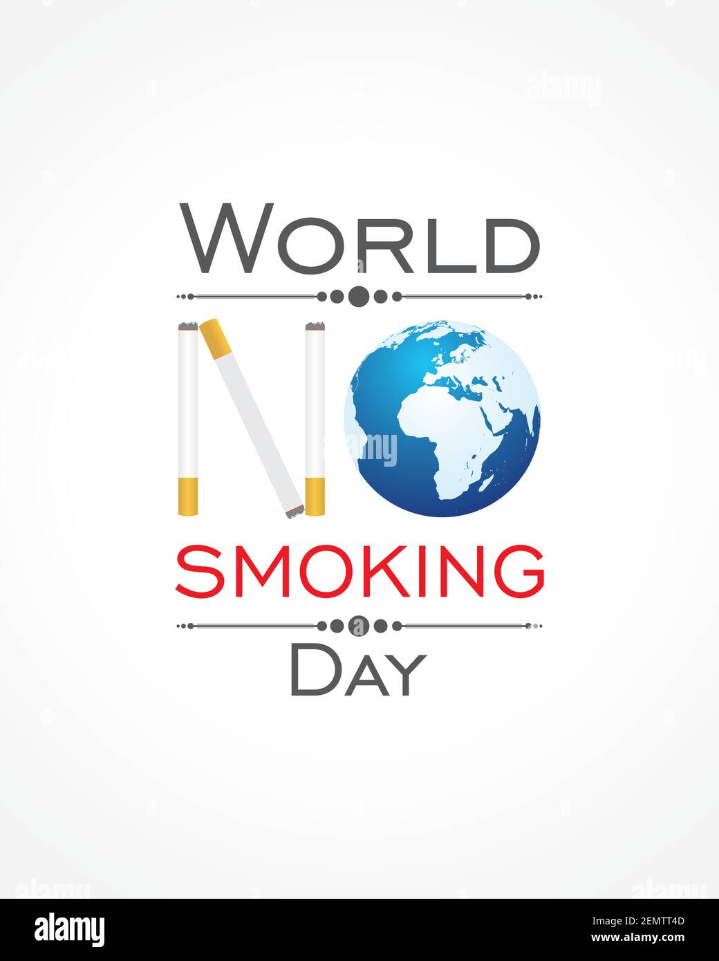 Vector illustration of World No Smoking day observed on second ...