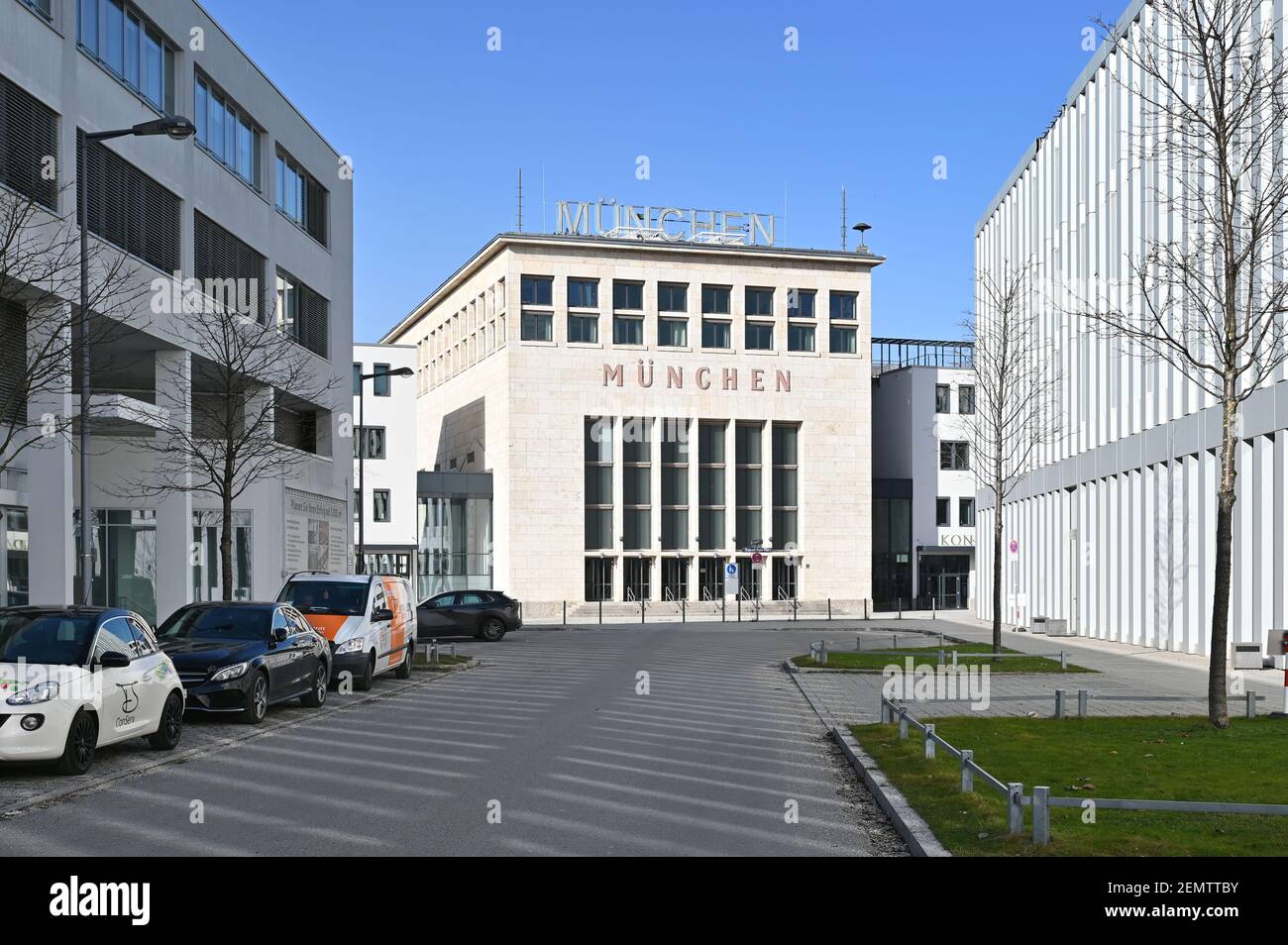 Munich, Germany. 25th Feb, 2021. The listed coat of arms hall of the ...