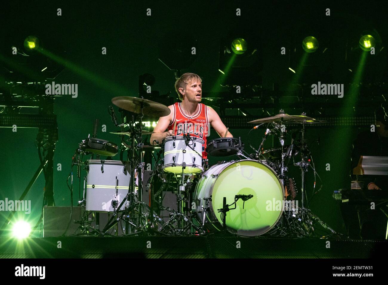 Dominic Howard of Muse during the Simulation Theory Tour at United ...